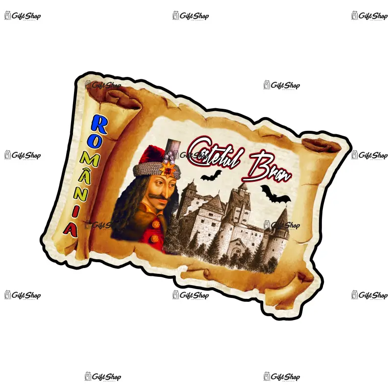 giftshop.ro - MAGNET FRIGIDER CASTELUL BRAN VLAD TEPES MGS0143
