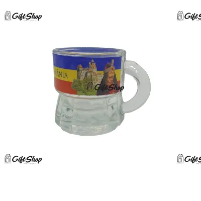 giftshop.ro - Pahar din sticla pentru snaps – Design Romania B